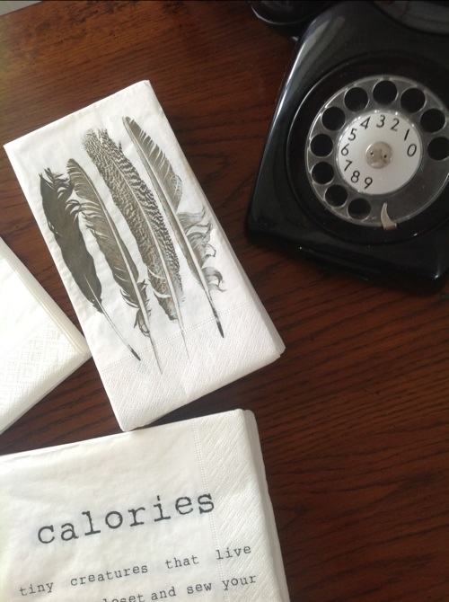 Napkins with a message